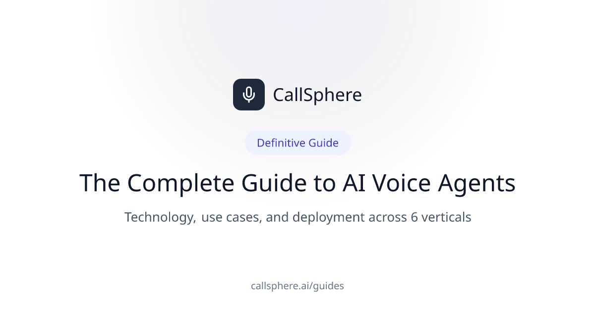 The Complete Guide to AI Voice Agents (2026) | CallSphere